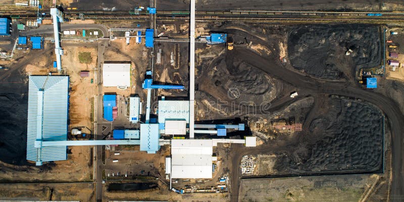 Coal mining from above stock photo. Image of factory - 150207798