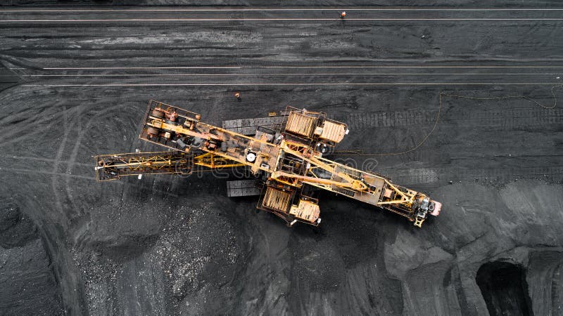 Coal mining from above stock photo. Image of dirt, landscape - 150310406