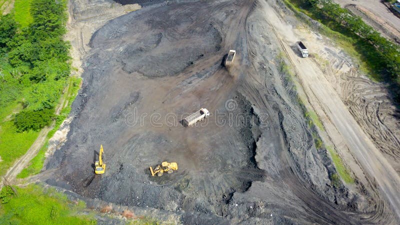 Coal Mining Aerial Borneo Indonesia Stock Image - Image of large, fuel ...