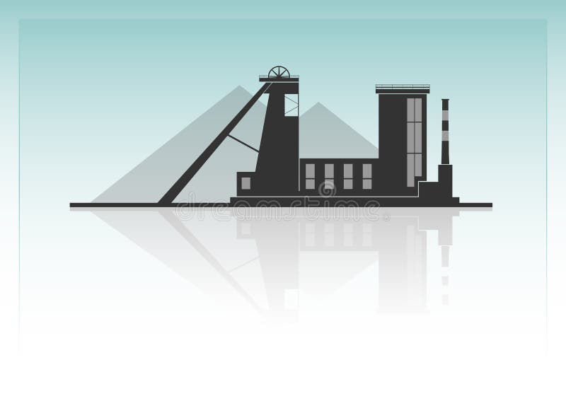 A Tower For Coal Mining Vector Stock Vector - Illustration of elevator ...