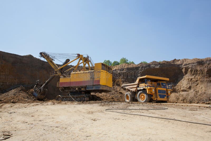 Coal loading. stock photo. Image of digger, loading, environmental ...