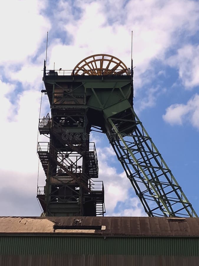 Coal Mining Elevator with the Typical Steel Tower that Has Been ...