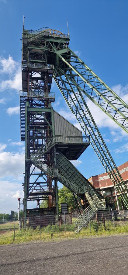 Coal Mining Elevator with the Typical Steel Tower that Has Been ...
