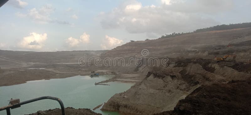 Coal Mining Forest Lake Natural Stock Photo - Image of coal, natural ...
