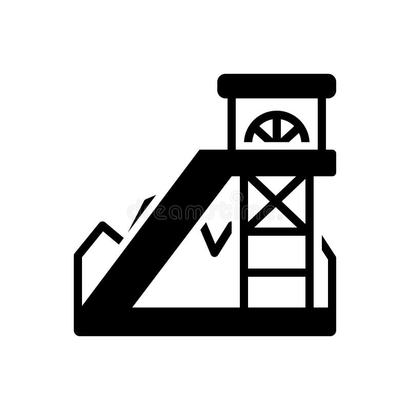 Black Solid Icon for Coal Mining, Equipment and Excavator Stock Vector ...