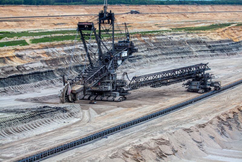 Coal Mining Landscape Inden Germany RWE Power Industry Editorial ...