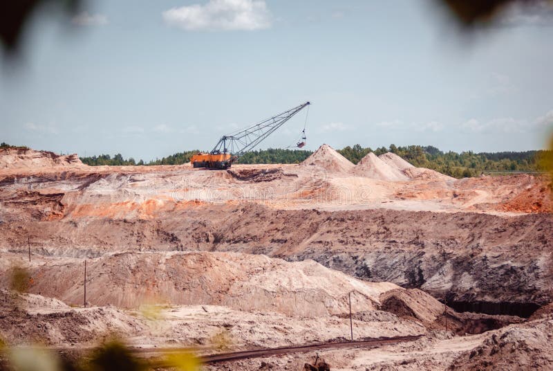 Coal Mining at an Open Pit in the Daytime Stock Photo - Image of ...