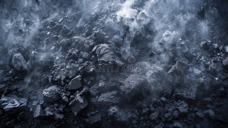 Coal Mining Operation in a Deep Mine Shaft Stock Image - Image of ...