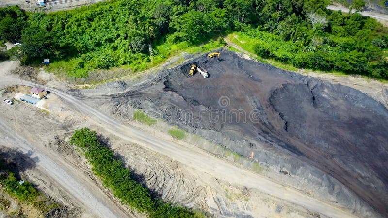 Coal Mining Aerial Borneo Indonesia Stock Photo - Image of excavation ...