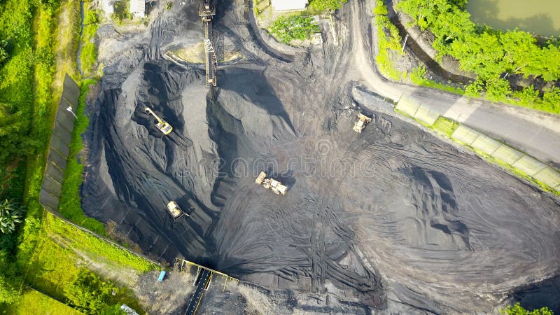 Coal Mining Aerial Borneo Indonesia Stock Image - Image of excavator ...