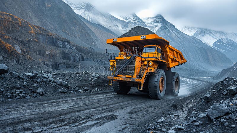 Coal Mining Process Unfolds, with Miners Operating Machinery To Extract ...