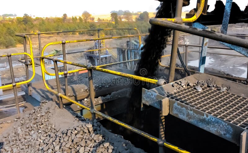 Coal Mining and Processing Equipment at Daytime Stock Image - Image of ...