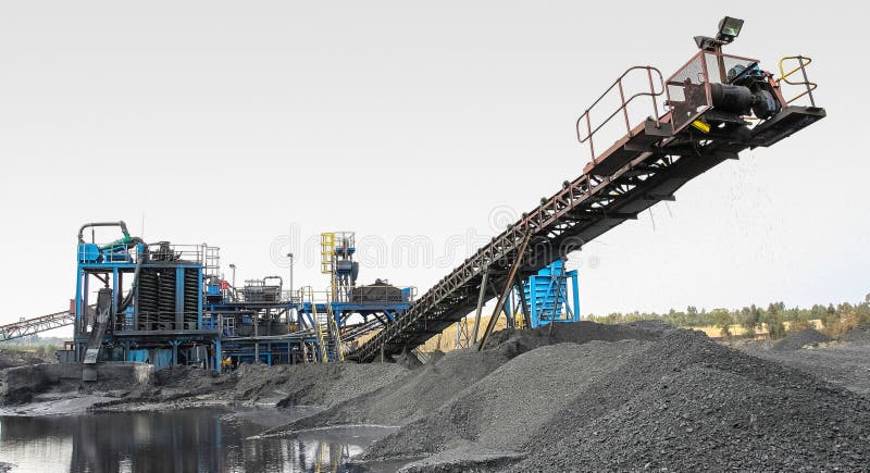 Coal Mining and Processing Equipment Stock Image - Image of fossil ...