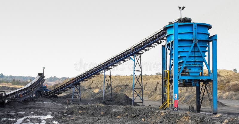 Coal Mining and Processing Equipment Stock Photo - Image of industrial ...