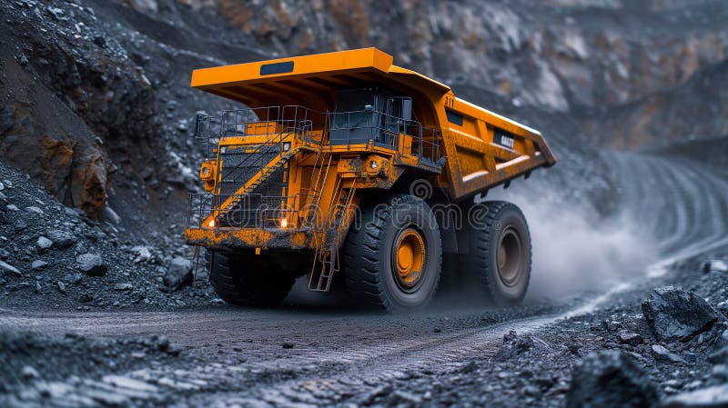 At Coal Mining Site, Machinery Rumbles As Miners Work To Extract Coal ...