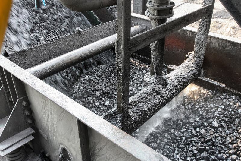 Coal Extraction-mine Excavator Stock Image - Image of people, working ...