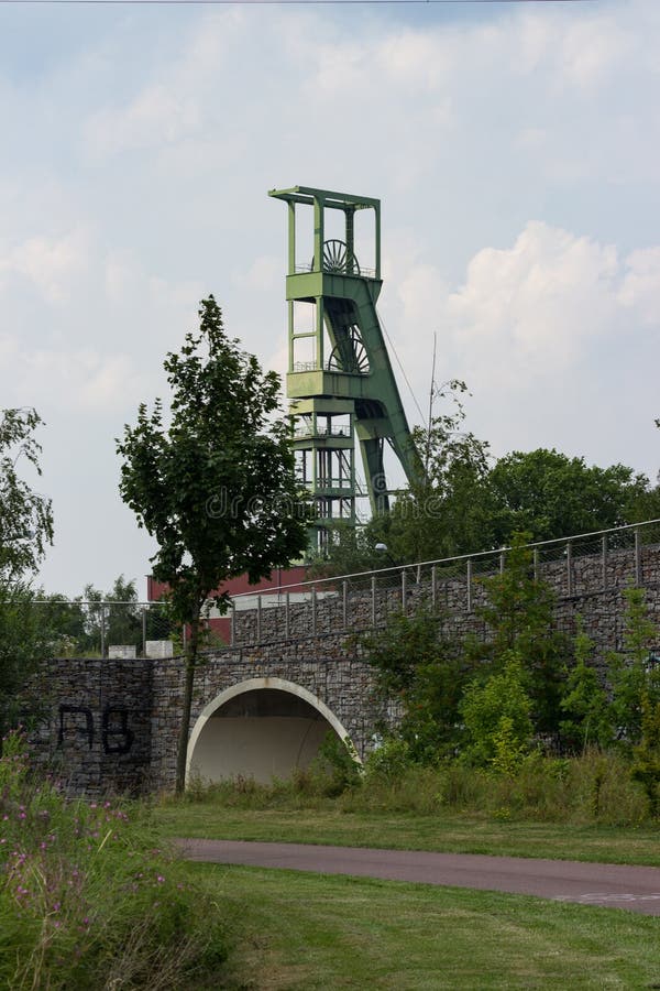 Coal mining tower stock photo. Image of essen, europe - 95798638
