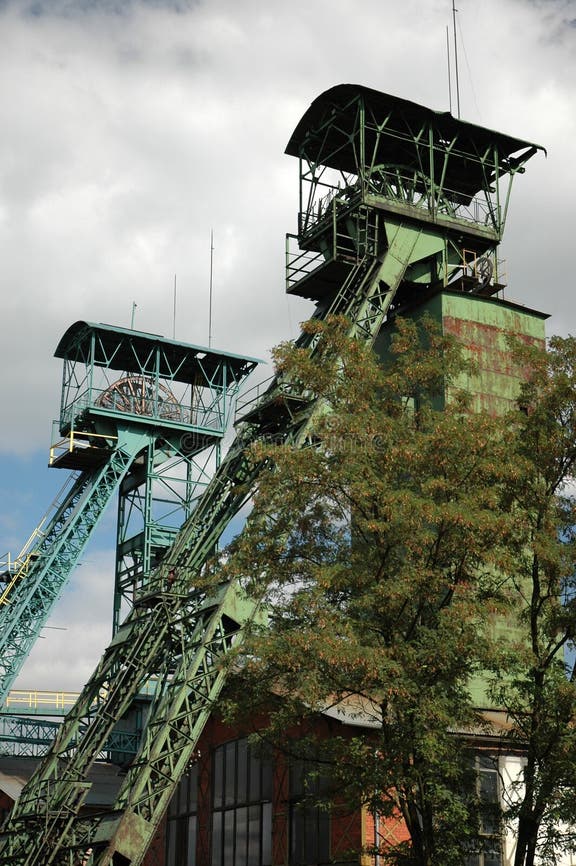Coal mining towers stock image. Image of eastern, elevator - 11504625