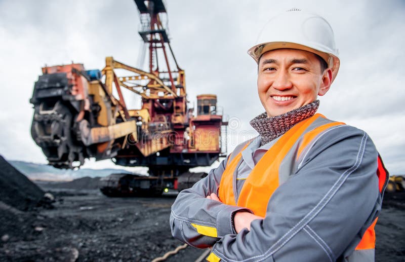 Coal mining worker stock image. Image of construction - 93013991