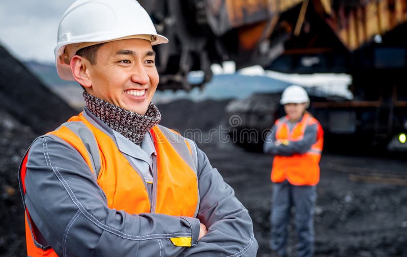 Coal mining workers stock photo. Image of business, industrial - 92954494