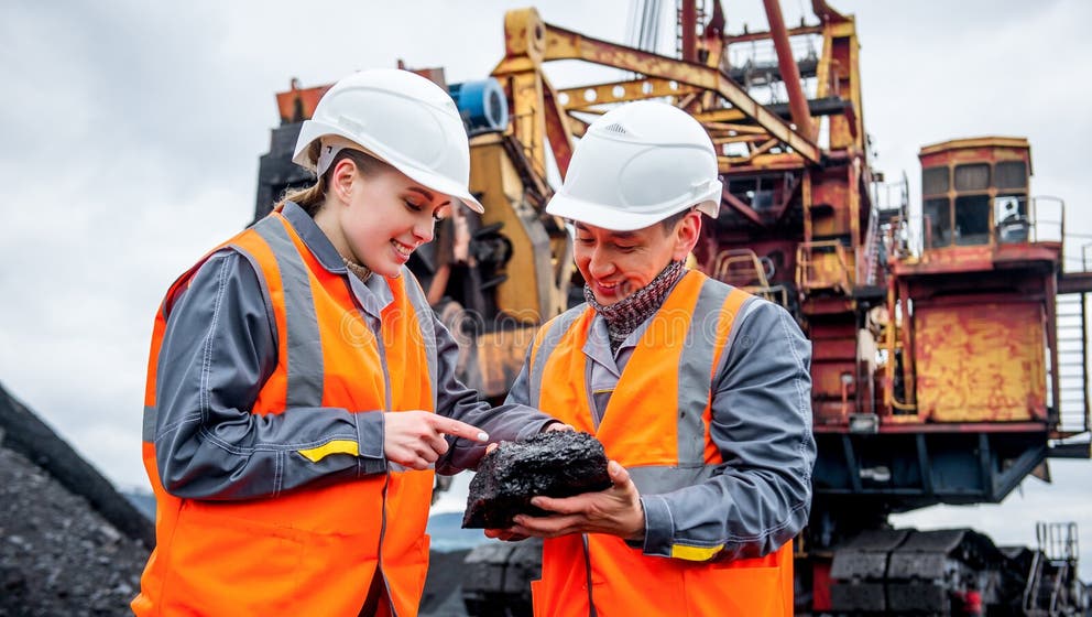 Coal mining workers stock photo. Image of opencast, business - 92954700