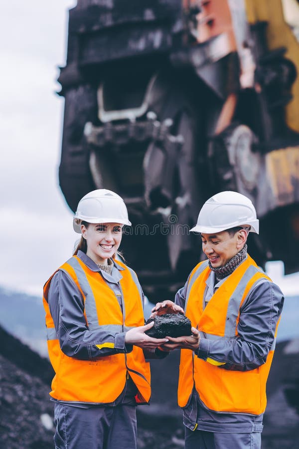 Coal mining workers stock photo. Image of industry, opencast - 95602136