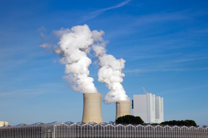 Coal Burning Power Plant with Smoke Stacks, Moscow, Russia Stock Photo ...