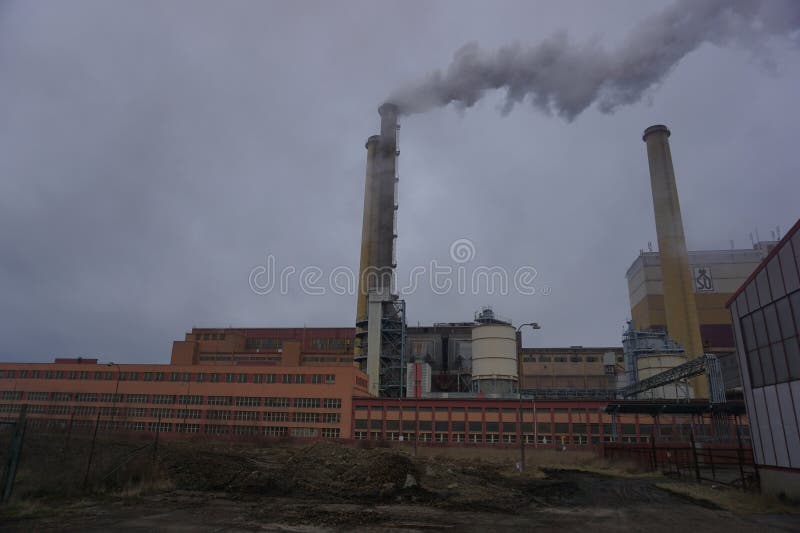 Coal powerplant. stock image. Image of tower, skyscraper - 269847829
