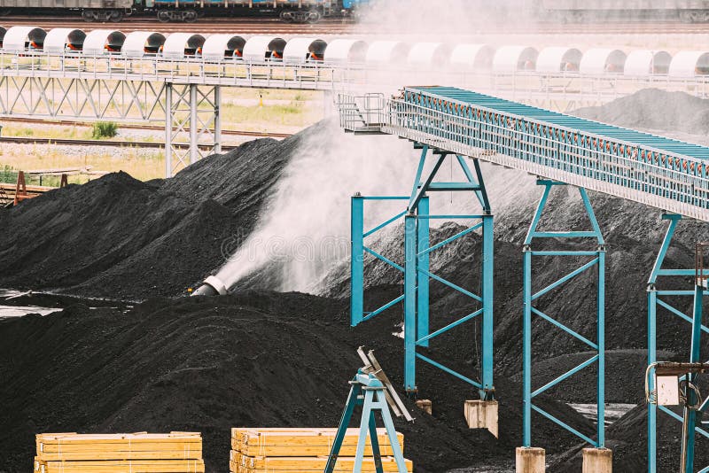 Coal Production in Near Railway Station Stock Image - Image of ...