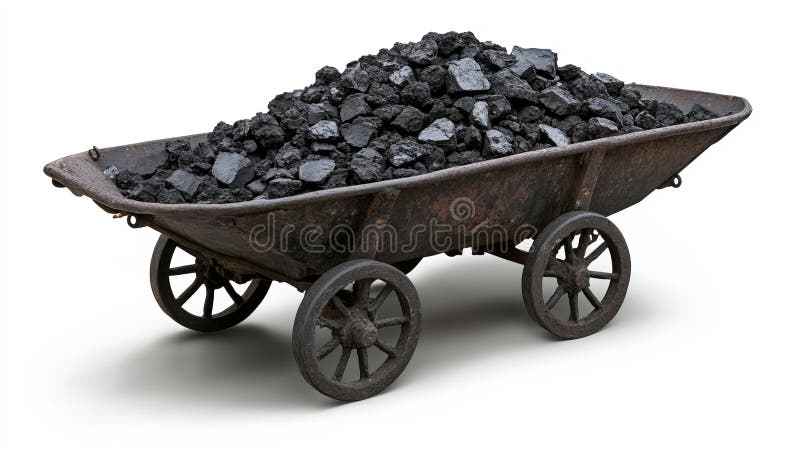 A Coal Scuttle Against a White Backdrop, Viewed from the Side with ...