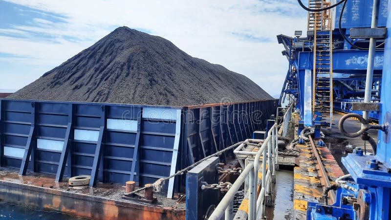 Coal Ship, Detroit stock photo. Image of dock, boom, freighter - 2454330