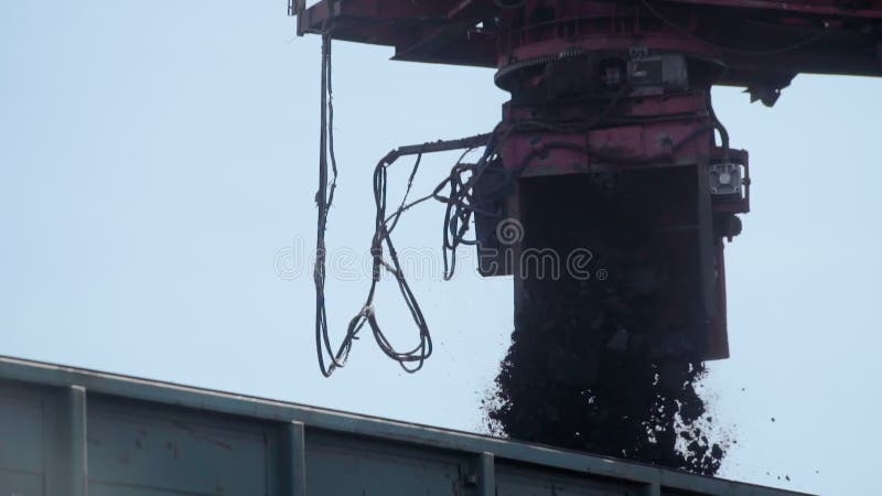 Coal Sorting by Fractions, Coal Transportation by Rail Stock Footage ...