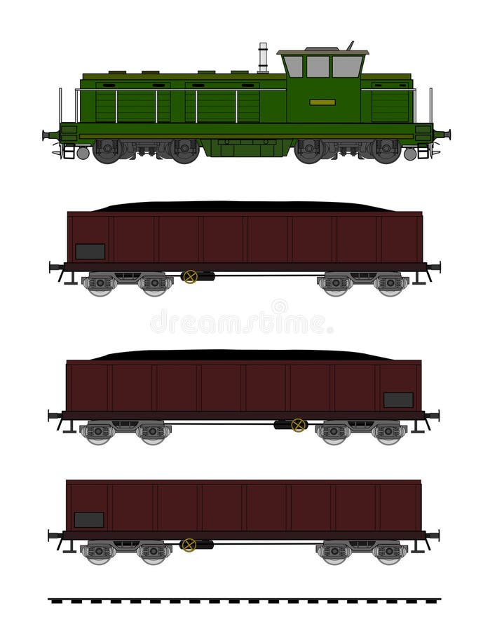 Coal train stock vector. Illustration of heavy, logistics - 17698042