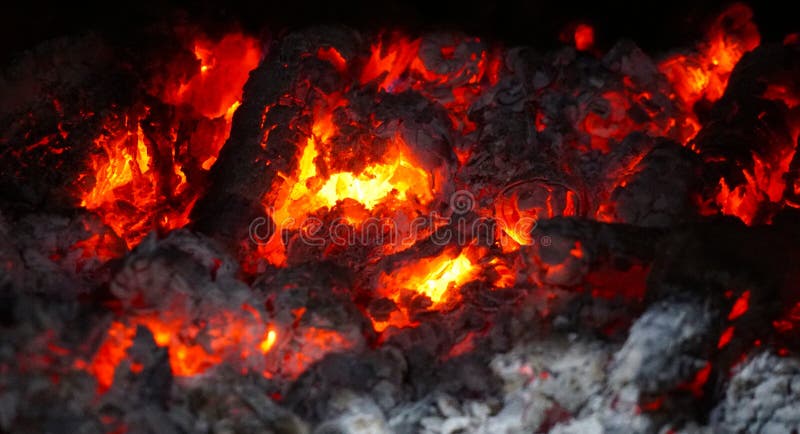 Coal turned into red coal stock photo. Image of glow - 324951772