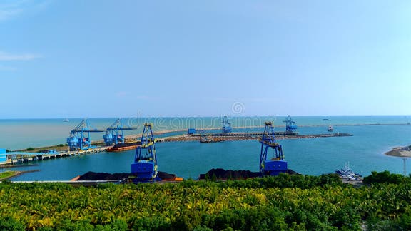 Coal Unloading Port of Cilacap Power Plant Stock Photo - Image of ...