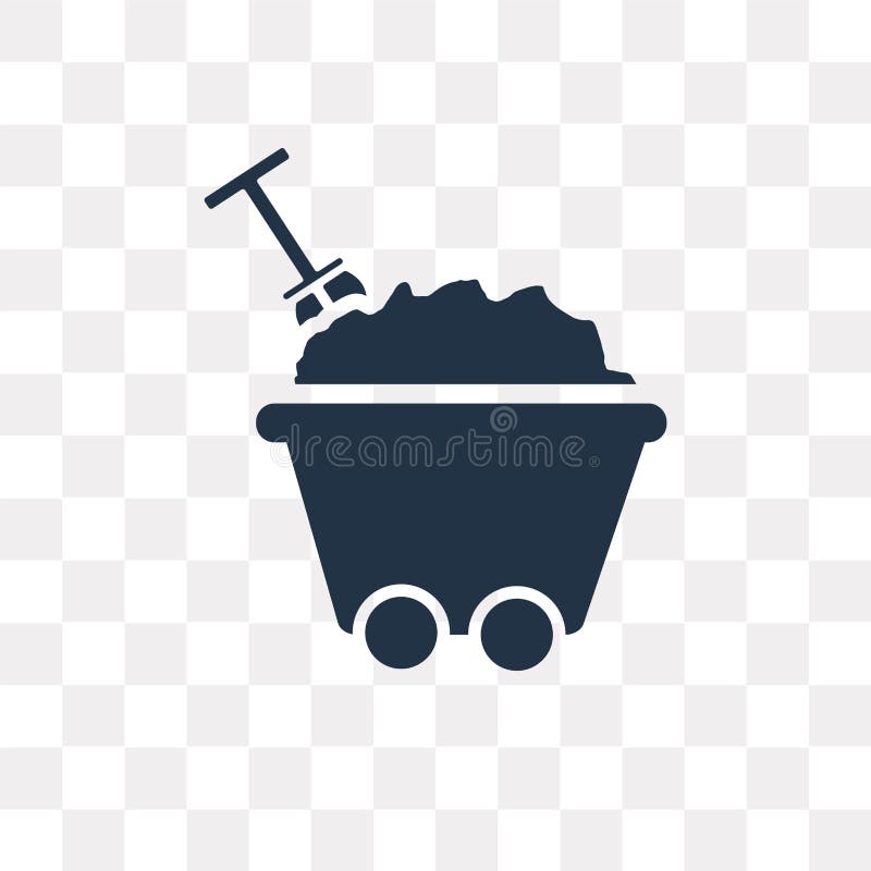 Coal Vector Icon Isolated on Transparent Background, Linear Coal Stock ...