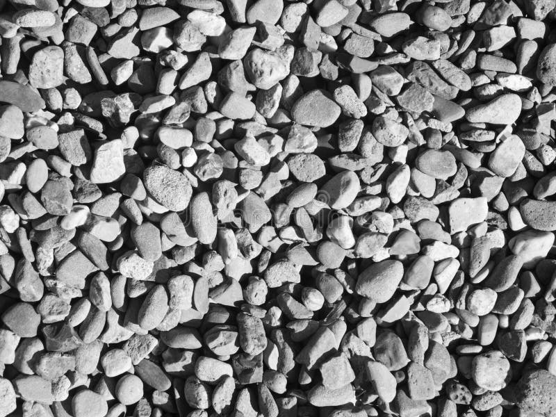 Coarse Gravel in Monochrome Stock Image - Image of gravel, detail ...
