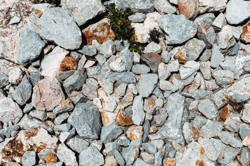 Coarse Grinding Granite Rock Stone on the Ground Stock Photo - Image of ...