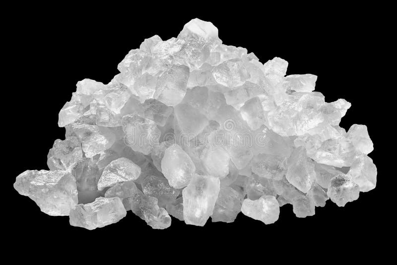 Coarse Rock Sea Salt Pile, Paths Stock Image - Image of black, salt ...