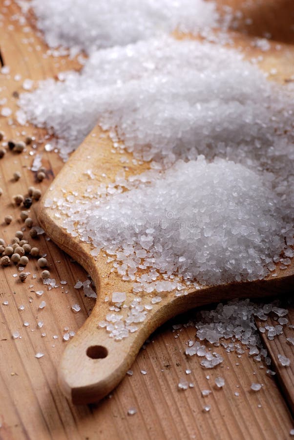 Coarse salt stock image. Image of coarse, closeup, spoon - 33066287