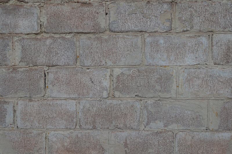 Coarse Surface of White-washed Wall Made of Concrete Masonry Units ...