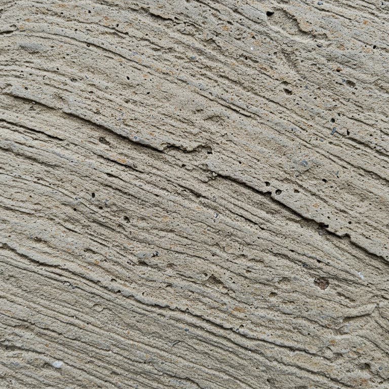 Coarse Textured Surface Featuring Layered Striations and Small Pits ...