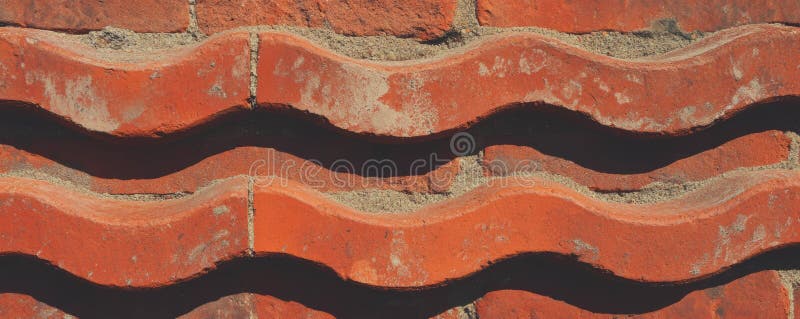 Coarse Wavy Ribbed Brick Texture with Rough Surface for Architectural ...