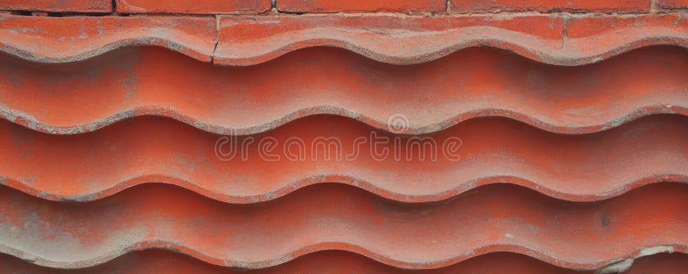 Coarse Wavy Ribs on Brick Surface with Rough Texture for Architectural ...