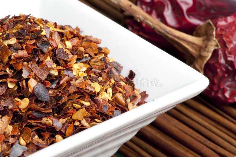 Coarsely ground red pepper stock image. Image of flavoring - 27978613