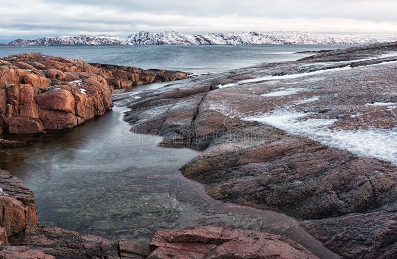 Coast of the Arctic Ocean stock photo. Image of arctic - 63205108