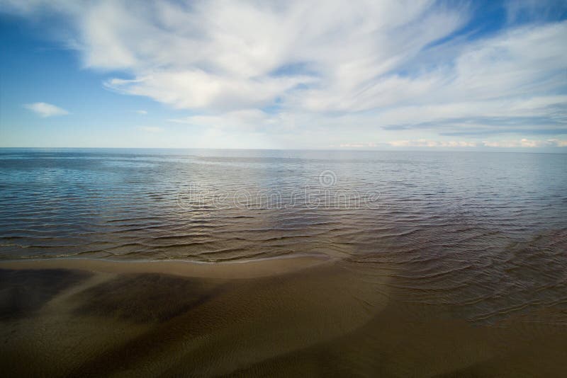 Coast of Baltic Sea, Gulf of Riga. Stock Photo - Image of nature ...