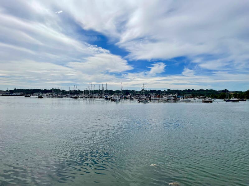 Bembridge from a boat stock photo. Image of causeway - 251771144