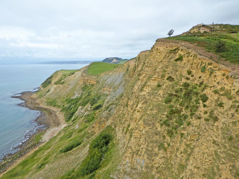 Coast at Eype in Dorset, England Stock Image - Image of clouds ...