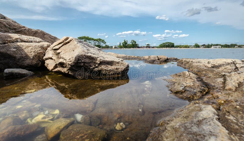 Coast of Connecticut stock photo. Image of scenic, rock - 43528740